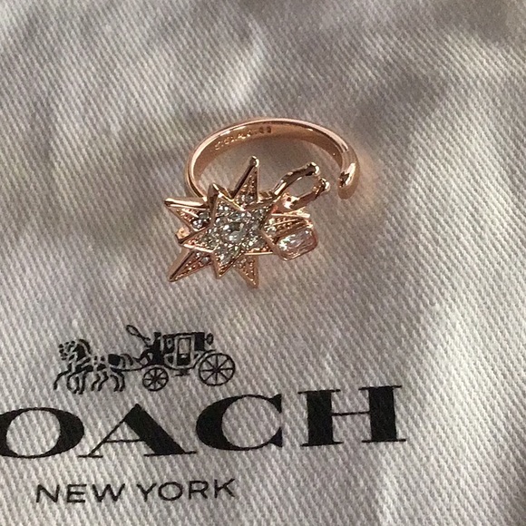 Coach | Jewelry | Coach Signature Swarovski Star Ring | Poshmark
